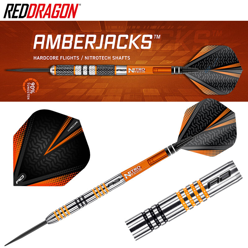 Red Dragon Steel Darts Amberjacks 3 Steeltip Dart Steeldart 22 g, 29,85